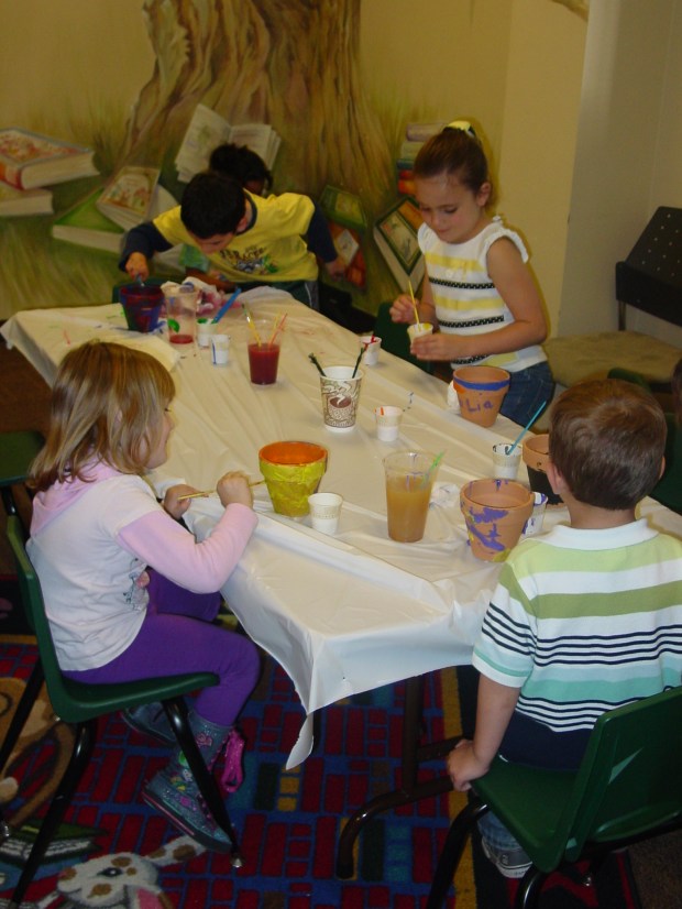 Children’s Craft: March Flower Pot – The Loudmouth Librarian